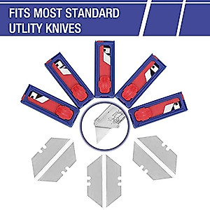 WORKPRO Quick-Change Utility Knife and Utility Knife Blades with 50-pack Heavy Duty Box Cutter Blades