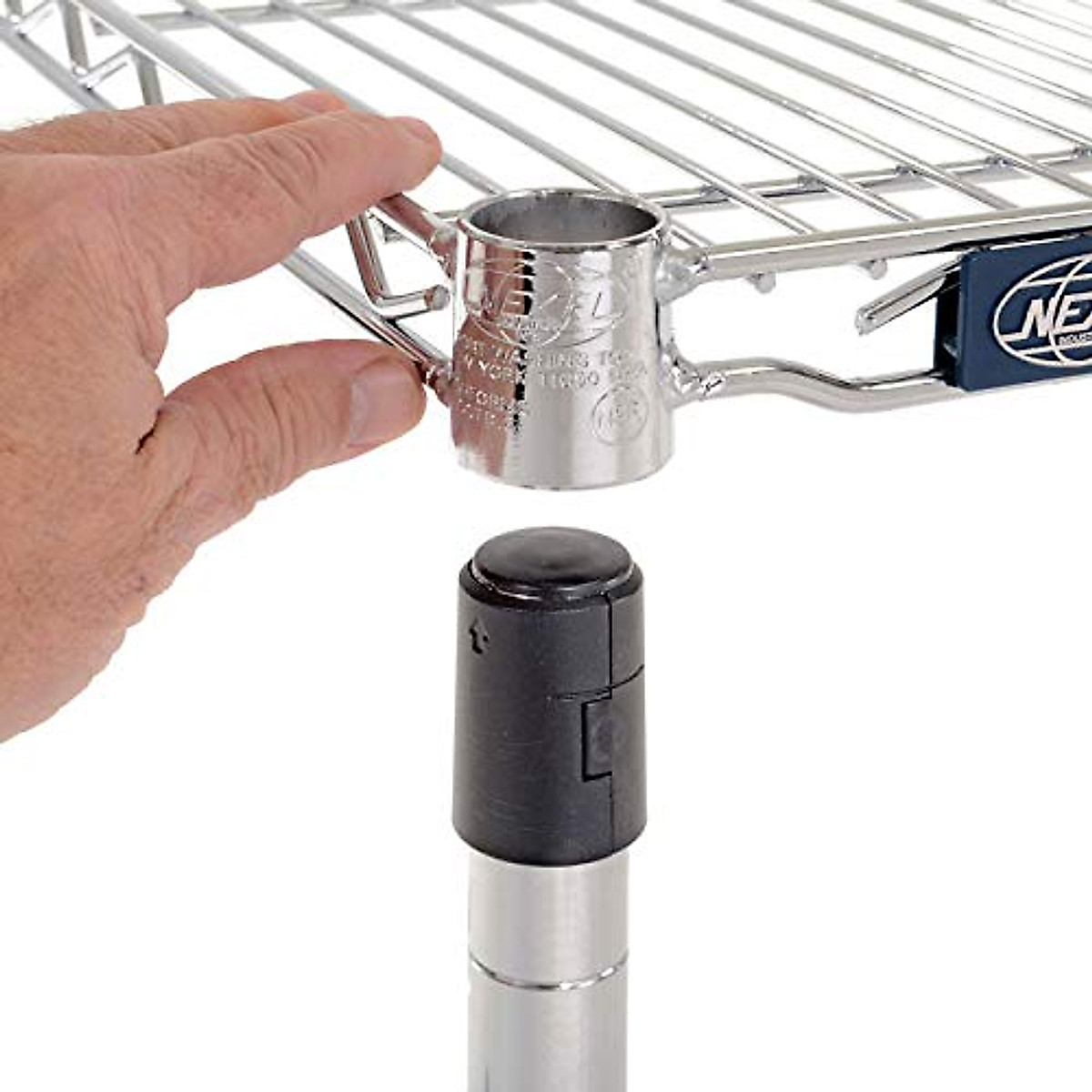 Nexel Commerical Wire Shelf Platform Dunnage Storage Rack, 24" x 30" x 14", Chrome