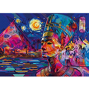 Ravensburger Nefertiti on The Nile Jigsaw Puzzle | 1000 Unique Pieces | Softclick Technology | Enjoyable Puzzling Experience for Puzzle Lovers