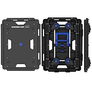 Push Cart Foldable Platform Hand Truck 300lb Weight Capacity with 360 Degree Swivel Wheels Can Splice Together, Black