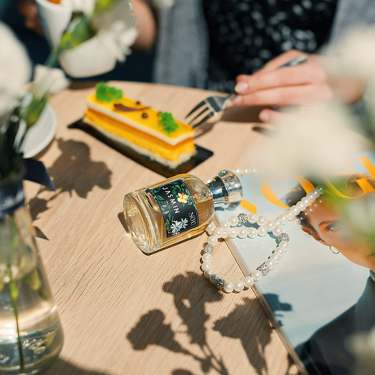 NOU Jasminum Floral Perfume with Sweet Fruity Notes Natural Perfume for Women with Essential Oils Fresh Smelling 1.7 fl oz EDP