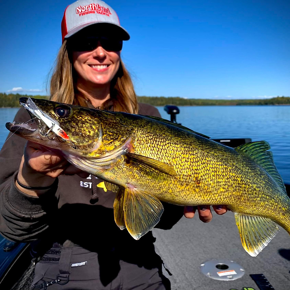 Northland Fishing Tackle Puppet Minnow Darting Fishing and Ice Fishing Lure for Walleye, Pike, Trout, and Panfish, UV Green Perch, 1/4 Oz, 1/Cd