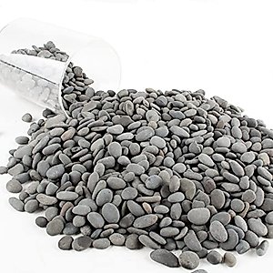 Black Rock, CJGQ 3lb River Rocks Pebbles for Plants Succulents, Decorative Outdoor Landscaping Garden Rocks, Natural Small Mexican Beach Pebbles Aquarium Rocks Gravel for Fish Tanks Vase Yard Decor
