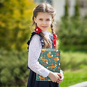 PYBUG Fox Trading Card Binder with Nylon Strap 4-Pocket Waterproof PU Leather Card Collection Binder for 400 Cards Sturdy Card Holder Folders for Game Cards,Sports Cards