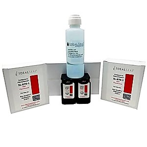 IDEALSEAL Replacement Postage Ink for SL-870-1 Red Ink Cartridge SendPro Mailstation (CSD1) (2 Pack) +(100 Compatible PB 612-9 Labels) + (Compatible PB #601-7 4 oz.Dabber Bottle of Sealing Solution)