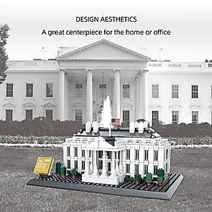 WANGE Building Block Toys The White House Model (770 Pieces) The World's Great Architecture Series Collectible Famous Landmarks Excellent Gift for Teens and Adults