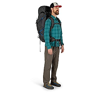 Osprey Aether Plus 70 Men's Backpacking Backpack Eclipse Grey, Large/X-Large