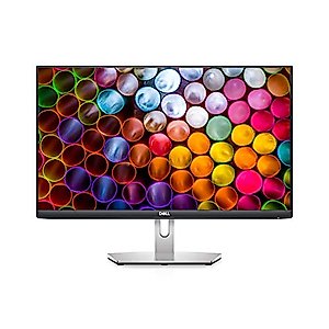 Dell S2421H 24-Inch 1080p Full HD 1920 x 1080 Resolution 75Hz Monitor, Built-in Dual Speakers, 4ms Response Time, Dual HDMI Ports, AMD FreeSync Technology, IPS, Silver