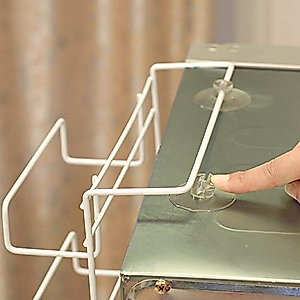 Ritioner Refrigerator Rack, Fridge Side Shelf Multi-Layer Sidewall Holder, Multifunctional Kitchen Supplies Organizer Household Hanging Hook Folding Fridge Storage for Narrow Spaces by Everyday Home