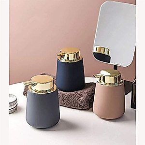 Refillable Liquid Hand Soap Dispenser Decorative Ceramic Refillable Liquid Soap Dispenser Pump Bottle for Bathroom, Kitchen Sink - Holds Hand Soap, Dish Soap. Ceramics Foam soap Dispenser Pump Bottle