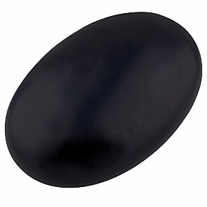Rockcloud Oval Worry Stones,Palm Pocket Energy Stone,Healing Crystal with Velvet Bag,Black Obsidian