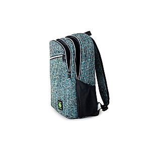 DIME BAGS City Dweller Casual Hemp Backpack with Padded Laptop Compartment and Water Bottle Holder (Glass)