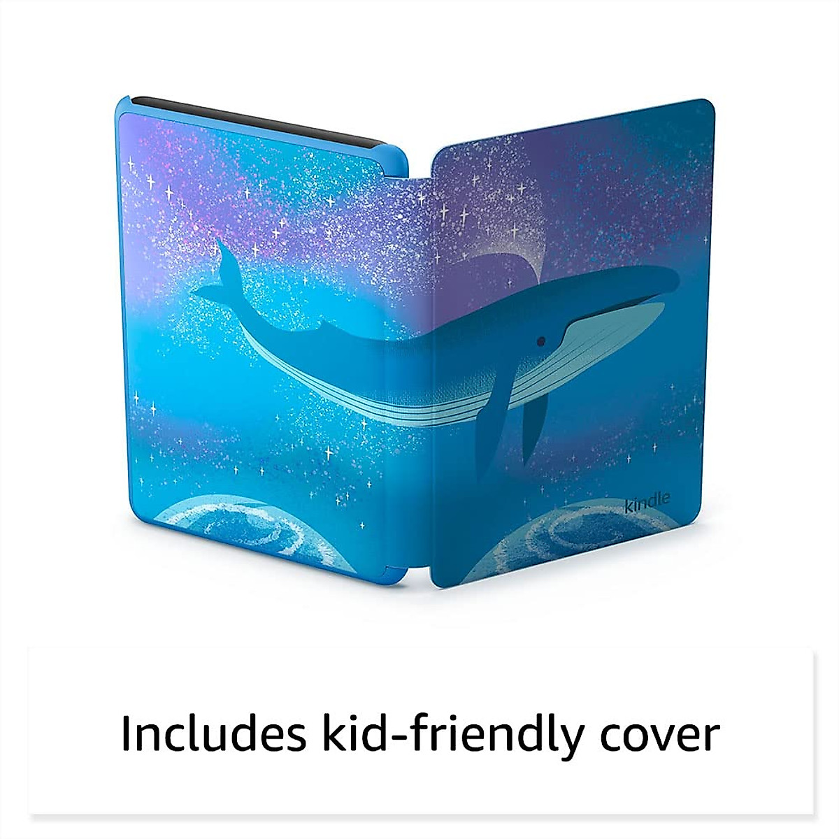 All-new Kindle Kids (2022 release) – Includes access to thousands of books, a cover, and a 2-year worry-free guarantee - Space Whale