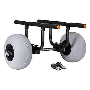 Wilderness Systems Heavy Duty Kayak Cart | Inflatable Beach Wheels | 330 Lb Weight Rating | for Kayaks and Canoes, Model Number: 8070167