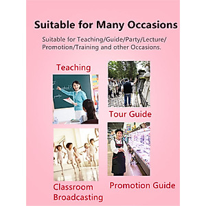 Portable Voice Amplifier with Wired Microphone Headset Rechargeable PA System Speaker Personal Microphone Speech Amplifier Power Amplifiers Loudspeaker for Teachers/Metting/Tour Guide (Rose Gold)