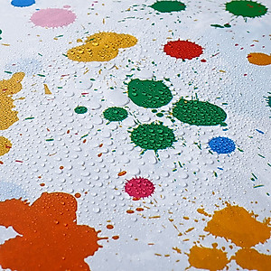 HHLCWA 3Pcs Art Paint Party Tablecloths, Disposable Art Plastic Table Cover for Boys & Girls Art Painting Them Birthday Party Supplies Decorations, 86.6 x 51.2inch