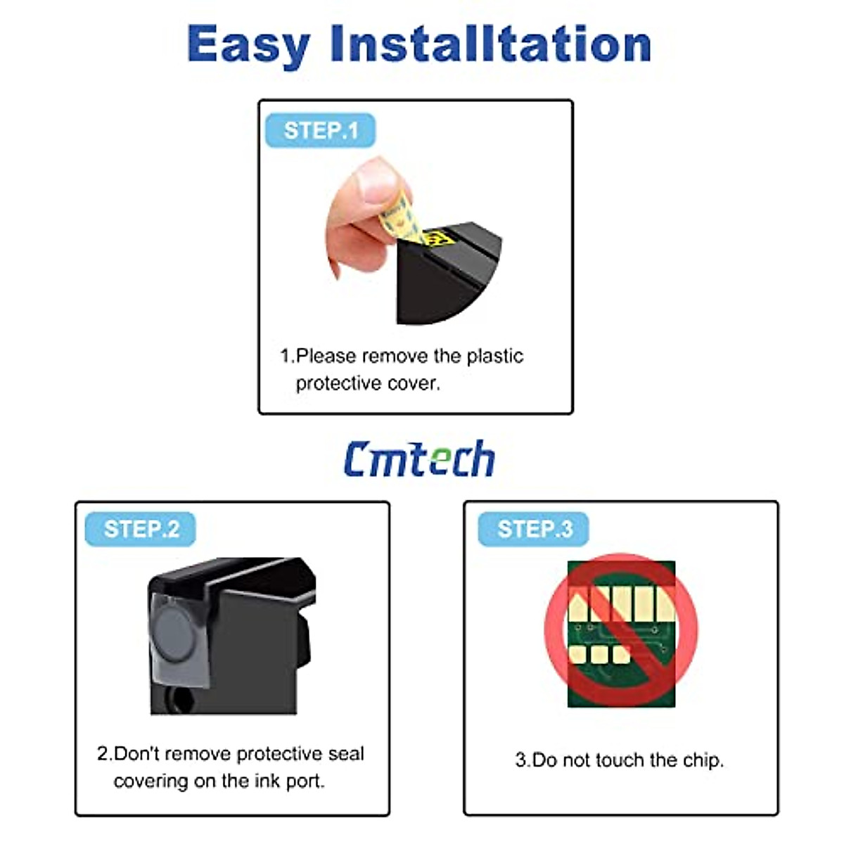 CMTECH Compatible 962XL Ink Cartridges Replacement for HP 962XL 962 XL Work for OfficeJet Pro 9015e 9010 9015 9025 9018 9012 9025e 9020 9019 9016 9028 Printer（Black, Cyan, Magenta, Yellow） 4 Pack