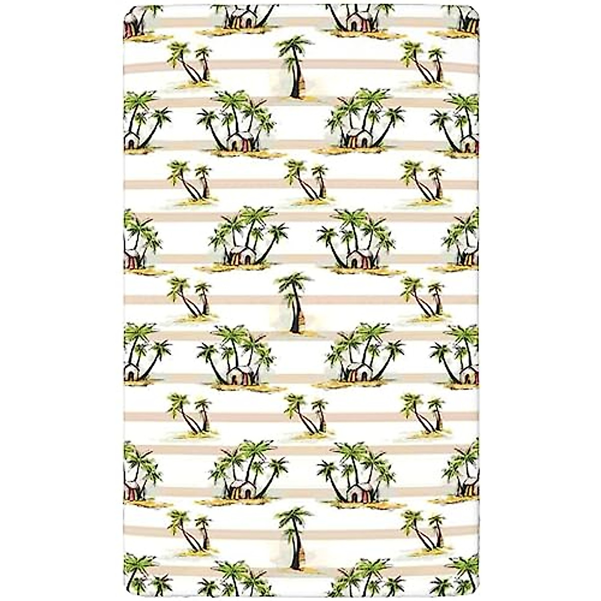 Exotic Themed Fitted Mini Crib Sheets,Portable Mini Crib Sheets Soft Toddler Mattress Sheet Fitted - Crib Mattress Sheet or Toddler Bed Sheet,24“ x38“,Multicolor