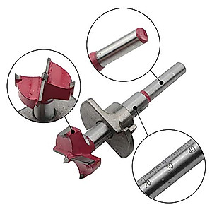 Rowiz 5Pcs 15-35mm Professional Forstner Drill Bit Set with Storage Case, High Carbon Steel Round Shank Woodworking Hole Saw Wood Cutter Auger Opener Drilling Wood Plastic Plywood