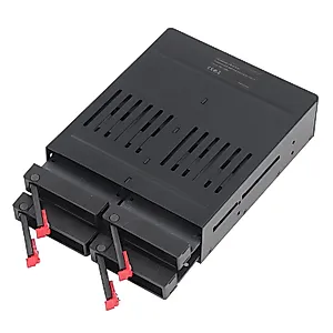 Tangxi 4 Bay HDD Cage 2.5in SATA Ⅰ, SATA Ⅱ, SATA Ⅲ, HDD,Hard Disk, SSD, 5.25in Drive Tray, Computer PC Case Internal 4 Bay 9.5mm 12.5mm Thick Bottom Hard Drives SSDs 6Gbps for Wins