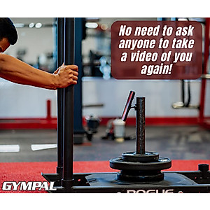 GymPal Magnetic Phone Mount Holder - Dual Magnetic Gym Phone Holder for Working Out Videos - Double Sided Strong Magnet with 360 Degree Rotation - Fits Any Smart Phone