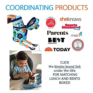 Kids Utensils Toddler Silverware Set x 3 - Stainless Steel Fork Spoon with Travel Case. Metal Cutlery for 1 2 3 4 years old Baby Boy Girl, Round Handle for Lunch-Box, 6 Pieces Orange Blue