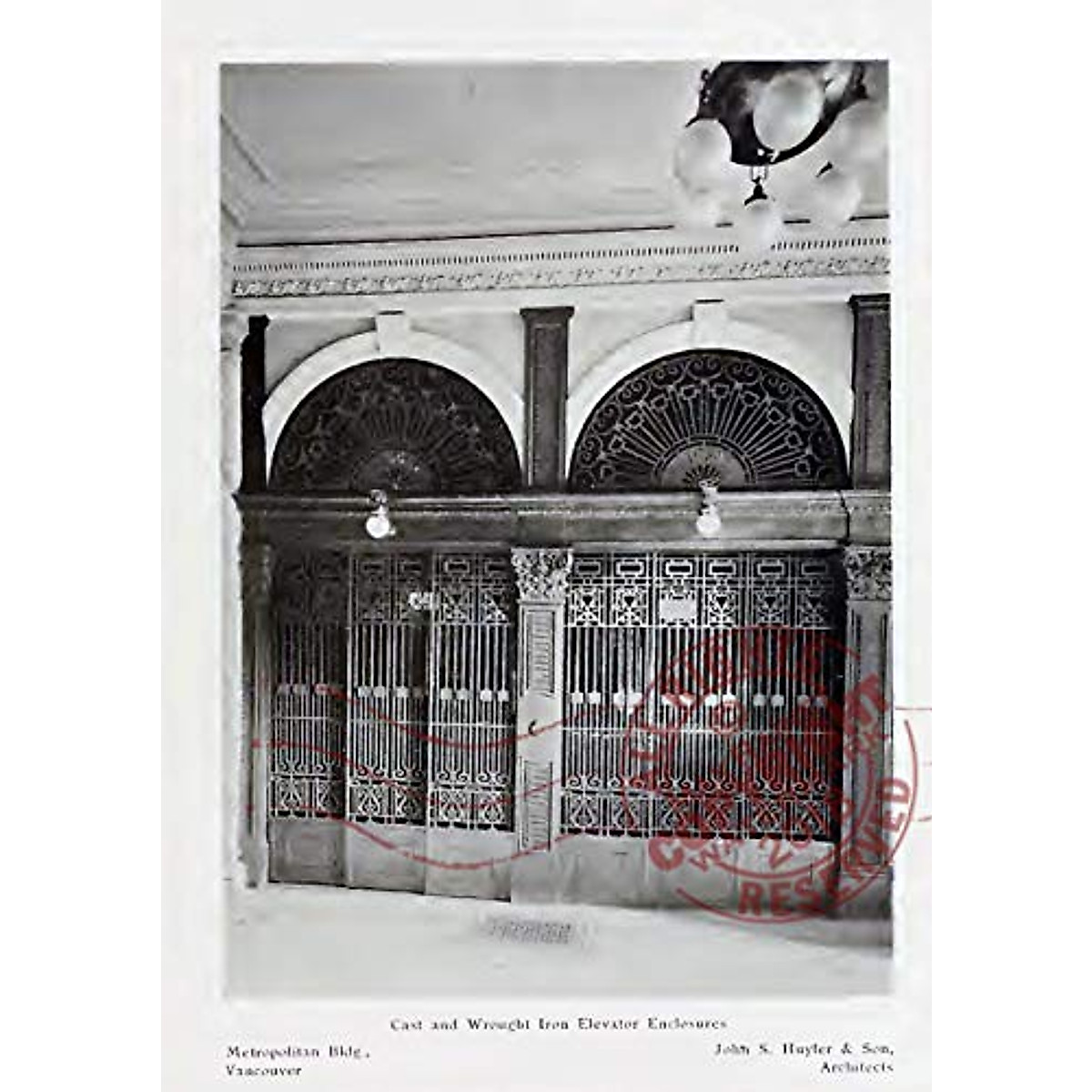 Architectural Bronze and Iron Works, Toronto (Canada) Bulletin 2000, December 1913 by Canadian Allis-Chalmers Limited, Toronto (REPLICA Trade Samples Catalog, Archtiect's metal designs, Building Ornament, facads, casings, doors, porticos, windows, etc, of