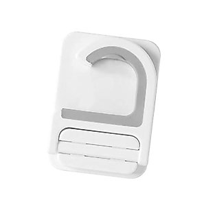 JISADER Wall Hanging Broom Holder Durable Hole Free Storage Rack Space Saving Mop Organizers for Laundry Room Office Bedroom Household Restroom
