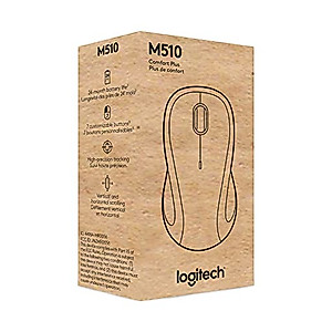 Logitech M510 Wireless Computer Mouse for PC with USB Unifying Receiver - Graphite