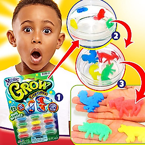 JA-RU Magic Grow Capsules (12 Pack,144 Capsules) Sea Creatures, Dinosaur, Animal Farm Toys. Water Growing Toys for Kids. Expanding Foam Bath Toys. Animal Party Favors Fidget Toy. J-305-12p