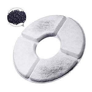 isYoung 8 Pack Replacement Round Filter - Compatible with isYoung Cat Fountain 1.6 L and Others (8 PACK)