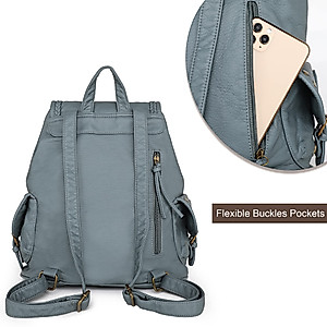 Montana West Backpack Purse for Women Soft Washed Leather Drawstring Casual Travel Large Backpacks