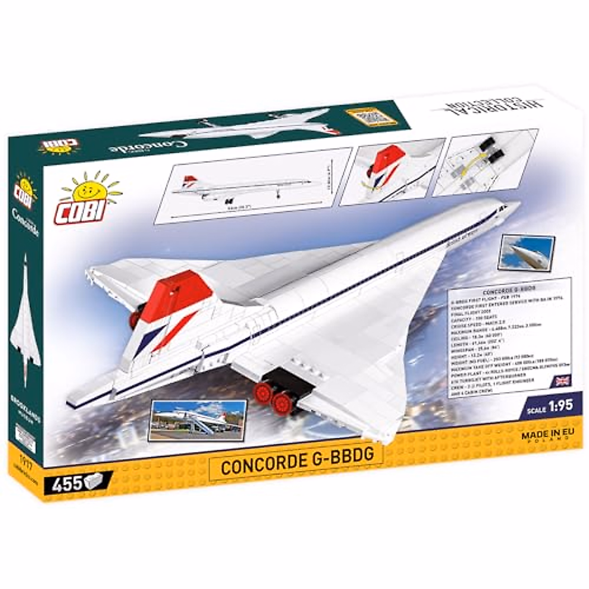 COBI Historical Collection Brooklands Museum G-BBDG Concorde Turbojet Plane