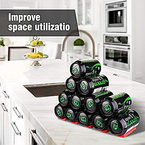 TEKEFT 2PCS Silicone Wine Stacker Foldable Beer Can Rack Space Saver Wine Bottle Holder Fridge Tray Mat Red