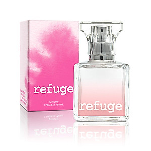 CHARLOTTE RUSSE Refuge Perfume Spray - Fresh Fruity Floral Fragrance for Daytime Wear, Evening Wear and Special Occasions - Raspberry, Peach, Apple, Sandalwood - 1.7 oz / 50 ml