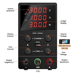 Digital Variable DC Power Supply, SPS3010 30V 10A, Voltage Regulator