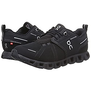 On Women's Cloud 5 Waterproof Sneakers, All Black, 8 Medium US