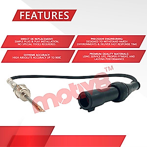 Motiv8 Exhaust Gas Temperature Sensor Powerstroke EGT DPF DOC | Ford Super Duty 6.4L V8 | F-250 F-350 F-450 F-550 2008-2010 | Replaces: 8C3Z5J213D 7C3Z12B591B 7C3Z5J213B 8C3Z12B591D