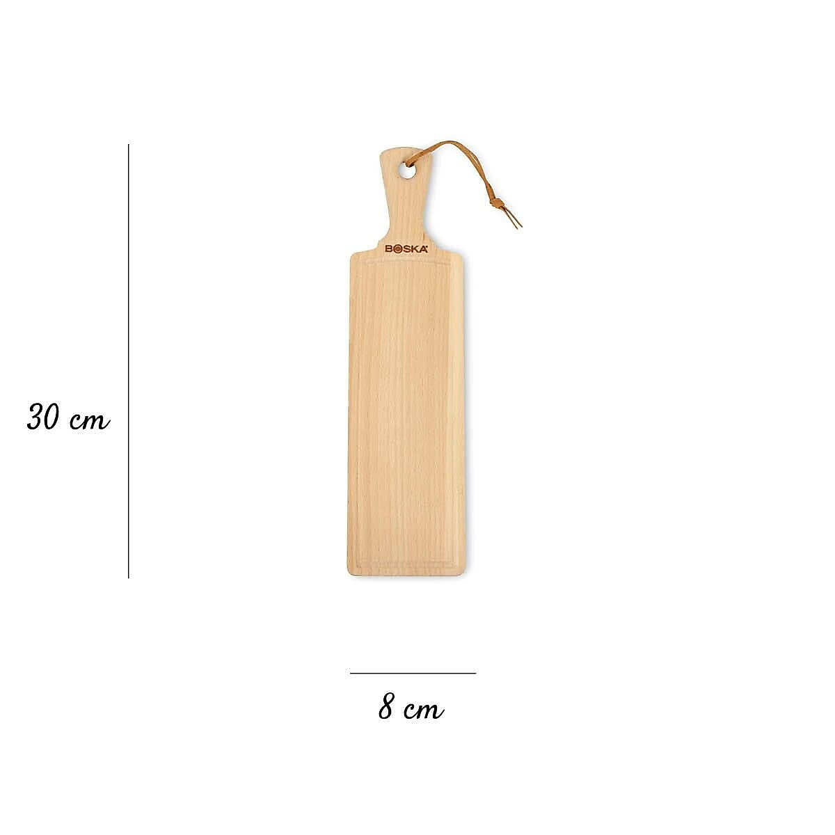 BOSKA Wooden Serving Cheese Board - Large Amigo Best For Cheese, Tapas, Bread, and Desserts Presentation - Board Slab with Non-Slip Feet - Cutting and Charcuterie Board - Dishwasher Safe