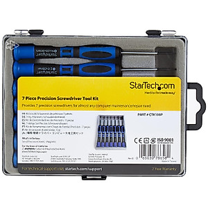 StarTech.com 7 Piece Precision Screwdriver Computer Tool Kit with Carrying Case - Screwdriver kit , TAA (CTK100P)