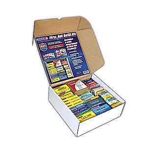 Rapid Care First Aid 93645 Refill Kit for 3 Shelf First Aid Cabinet, 643 Pieces, For Over 75 People