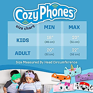 CozyPhones Kids Headphones Volume Limited with Thin Speakers & Super Soft Fleece Headband - Perfect Toddlers & Children's Earphones for Home, School & Travel - Lion