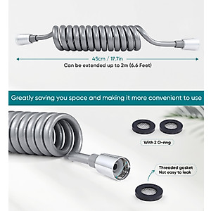 Ultra Light Bidet Toilet Sprayer Head Rustless Handheld Bidet Sprayer Cloth Bathroom Diaper Sprayer for Kitchen and Toilet (4PCS:Sprayer, T-Valve Kit, Water tank hook, Spring Flexible Shower Hose)