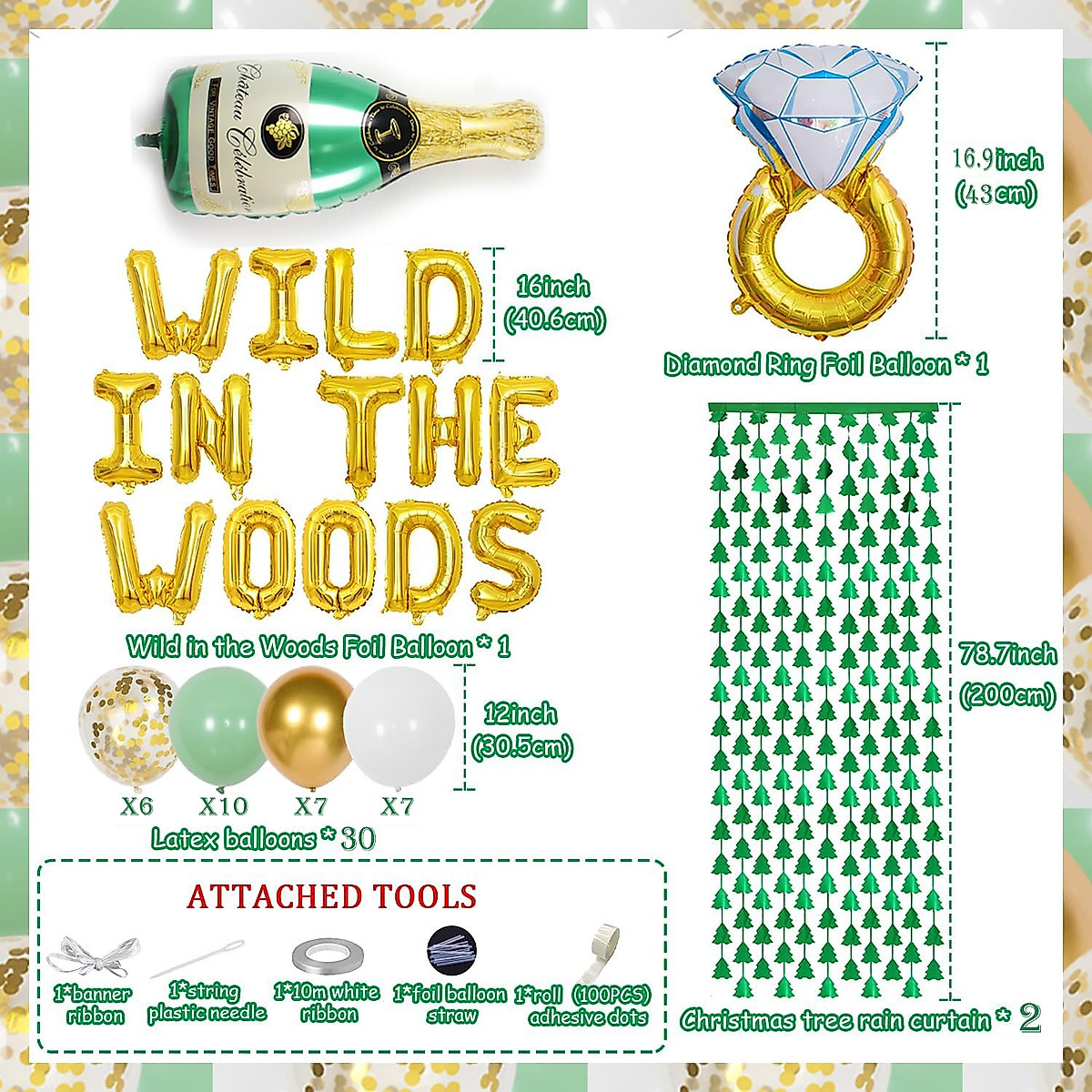 Rokochoes Wild In The Woods Decorations Camping Bachelorette Party Decors Banner Bride To Be Sash Ring Champagne Bridal Shower Wedding Engagement Hen Party Decors