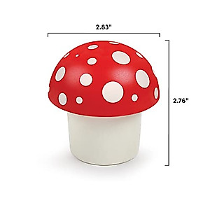 Genuine Fred MERRY MUSHROOM Herb Grinder, Red/White, 3 inches