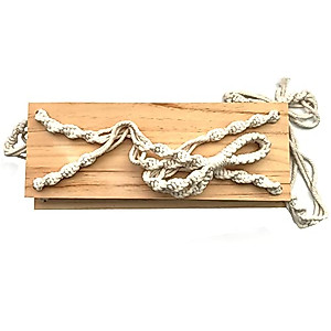 Misscrafts Macrame Hanging Shelves, 2-Tier Floating Shelf Rustic Wall Mounted Shelf Decor for Photo Frames Plants Boho Home Decor