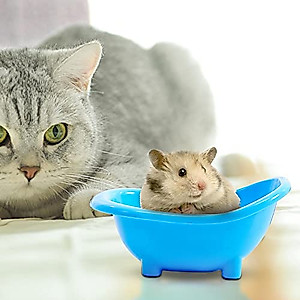 WeiLaiKeQi Hamster Bath Tub Small Nest Make Up Organizer Habitat House Soap Dish Bed Feeder Small Animal Pet Accessories