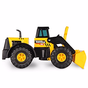 Tonka Steel Classics, Classic Front Loader– Made with Steel & Sturdy Plastic, Yellow Friction Powered, Big Construction Truck, Boys and Girls, Toddlers Ages 3+, Birthday Gift, Holiday