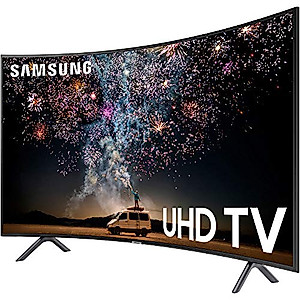 SAMSUNG UN65RU7300 65" RU7300 HDR 4K UHD Smart Curved LED TV with Home Theater Surround Sound 31" Soundbar Bundle Includes Screen Cleaner + 6-Outlet Surge Adapter + 2X HDMI Cable Black