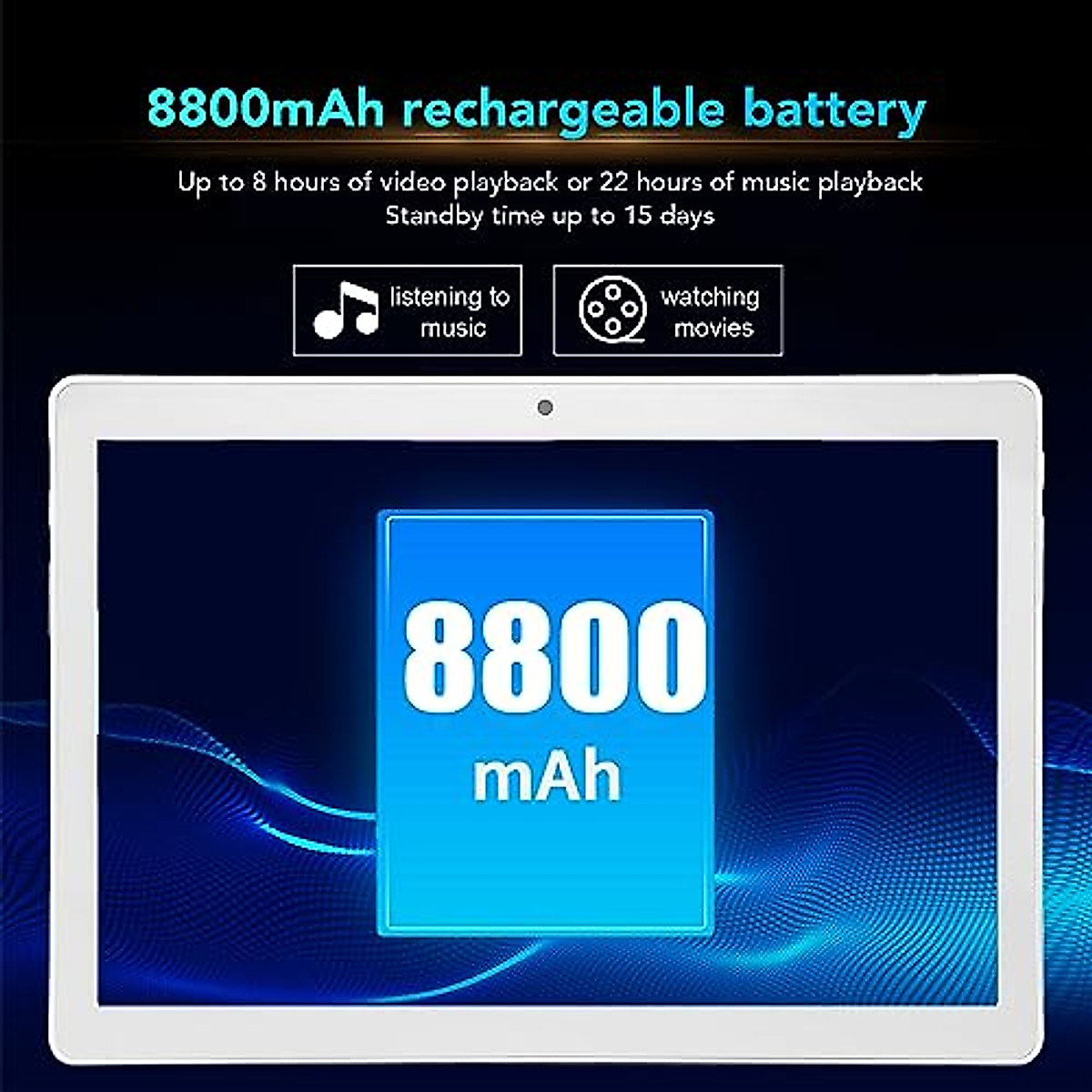 DAUZ Tablet, 4G Call 100-240V 8MP 20MP Cameras 10.1 Inch Tablet 1920x1200 IPS for Travel (US Plug)